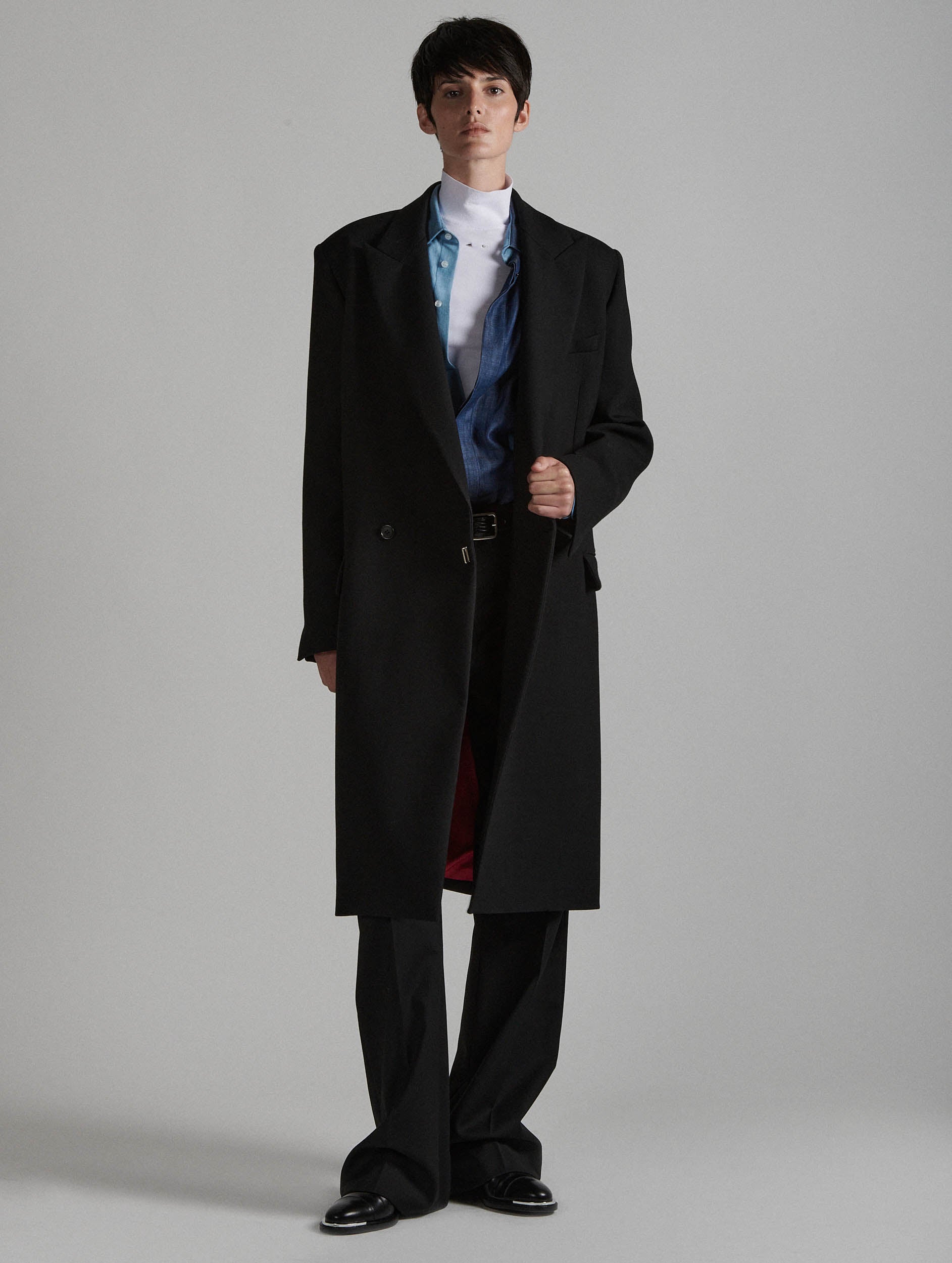 Women Ready-to-wear | Black double gabardine overcoat | Barbara Bui ...