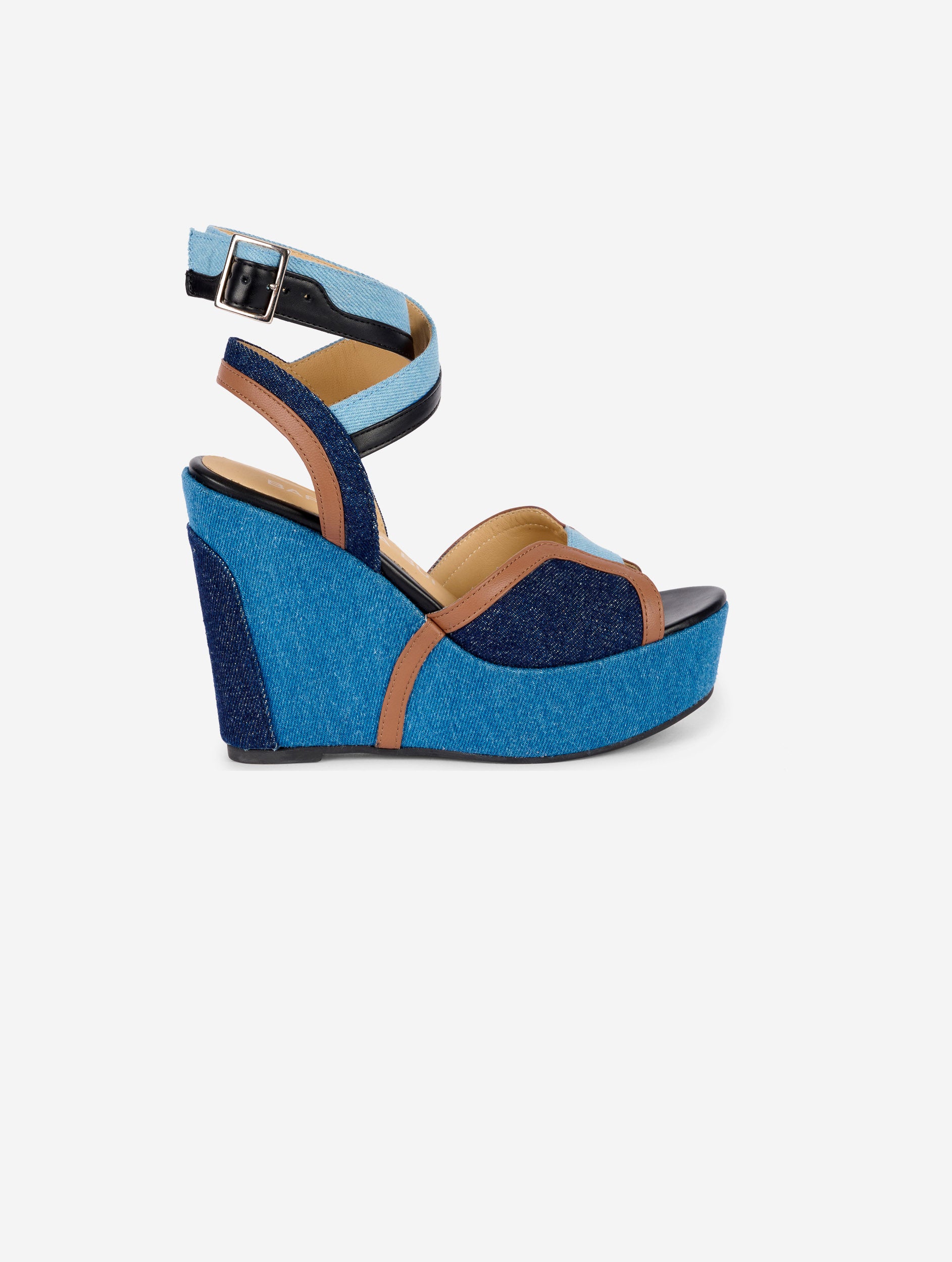Women Shoes | denim and leather wedge sandals | Barbara Bui Official ...